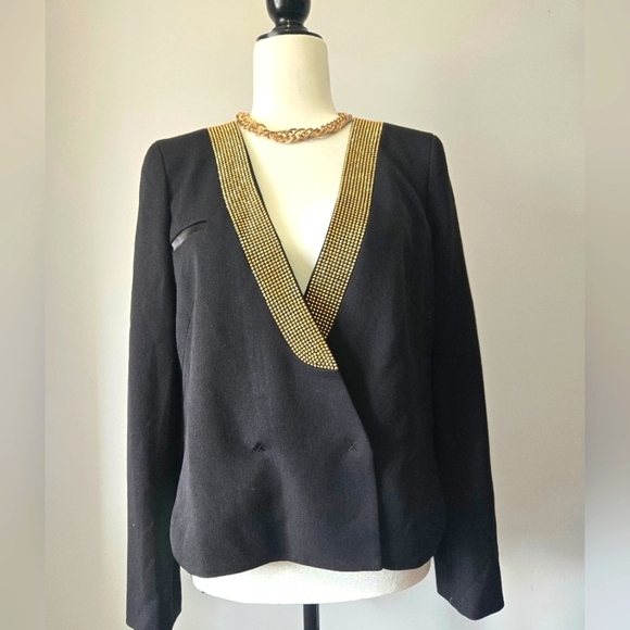 RACHEL Rachel Roy | Jackets & Coats | Rachel Roy Nwt Black And Gold ...